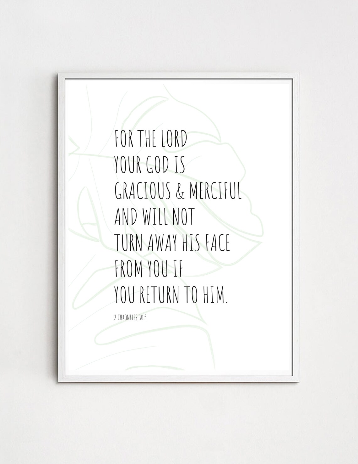God is Gracious & Merciful Christian Print Digital Art Print 2 ...