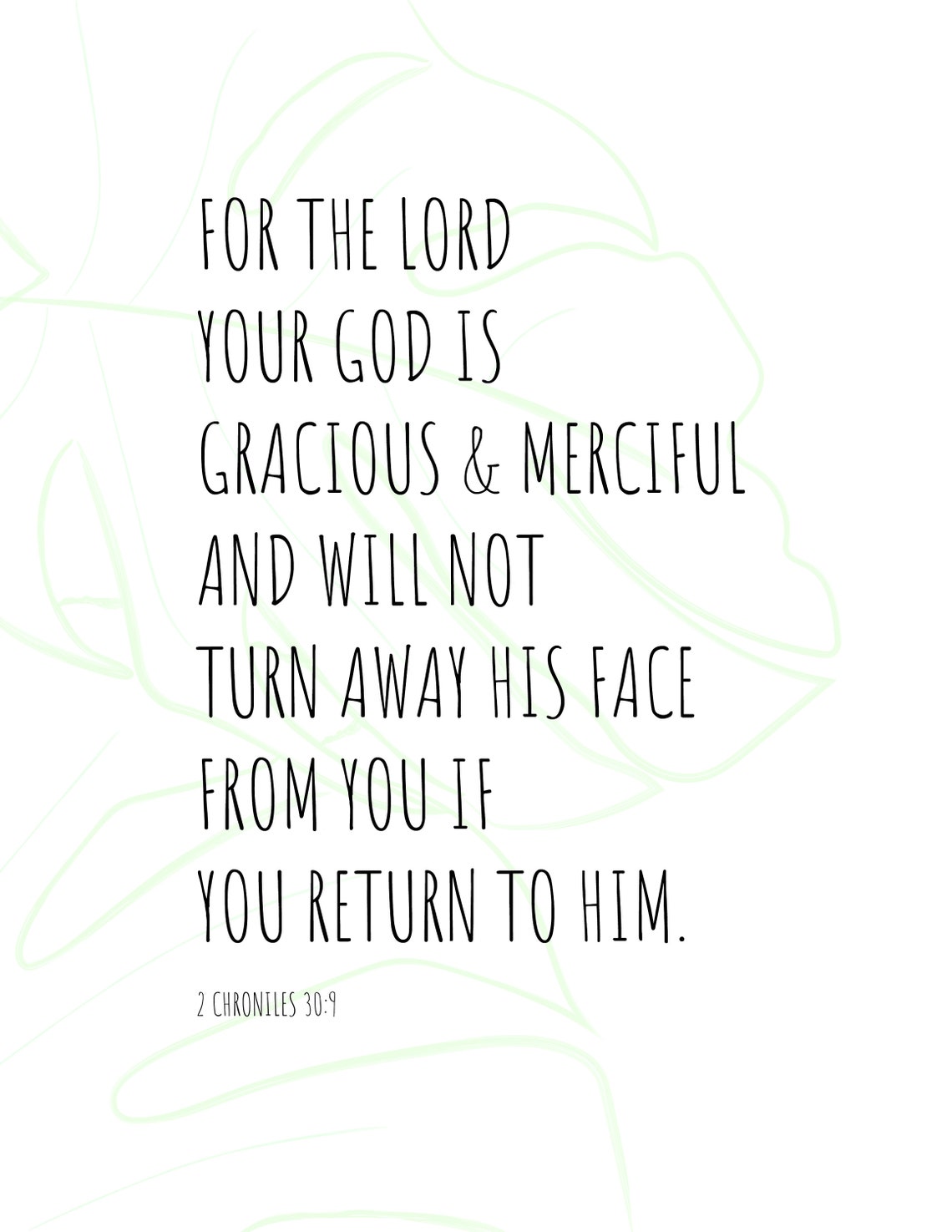 God is Gracious & Merciful Christian Print Digital Art Print 2 ...