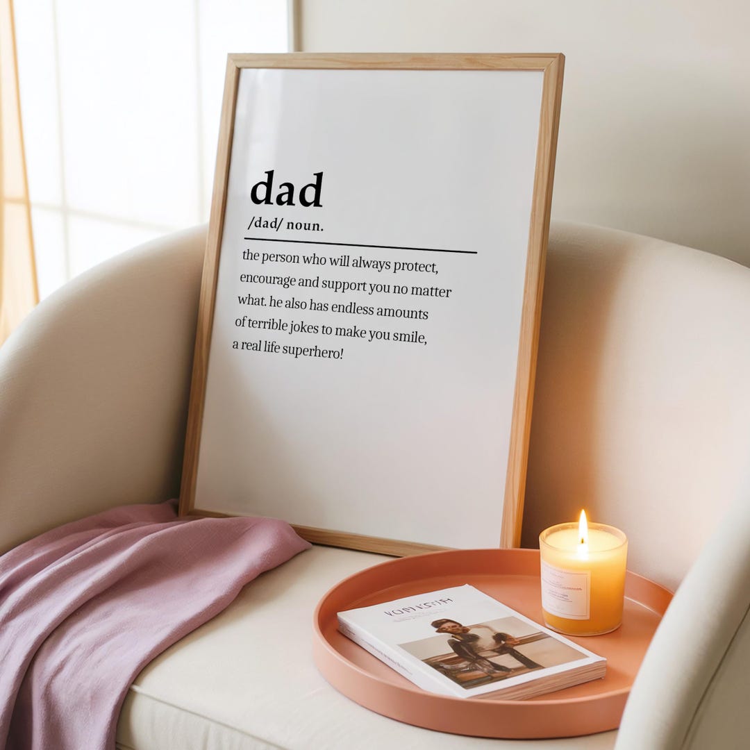 Dad Definition Print, Home Wall Art, A4 A5 PDF - Etsy