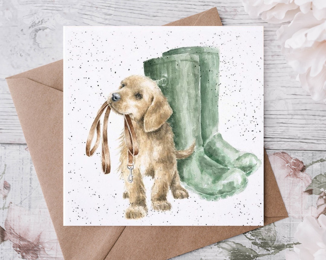 Wrendale Designs Blank Card hopeful Golden Labrador - Etsy UK