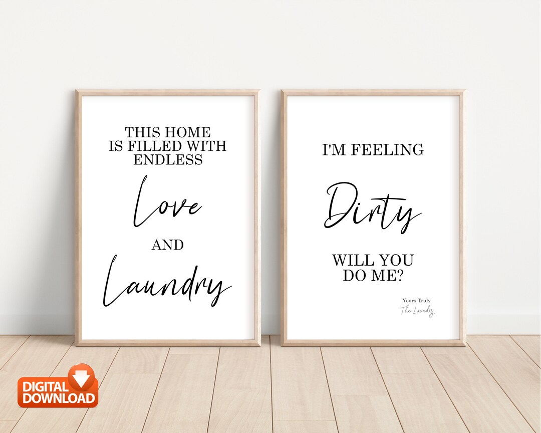 Funny Laundry Print, Printable Washing Prints, Instant Download, Fun ...