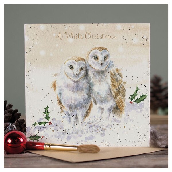 Owl Christmas Card - Etsy