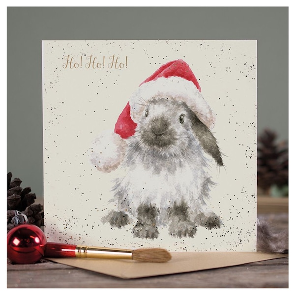 Bunny Christmas Card - Etsy