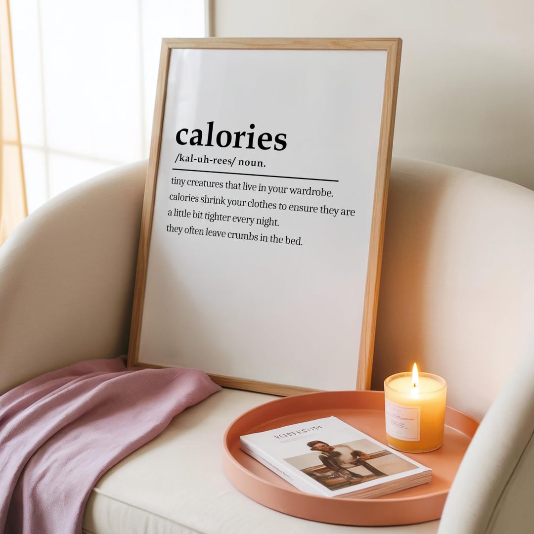 Calories Definition Print, Home Wall Art, A4 A5 PDF - Etsy