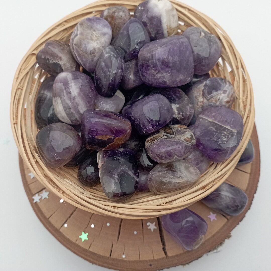 Banded Amethyst in Tumbled Stone Sleep Serenity - Etsy