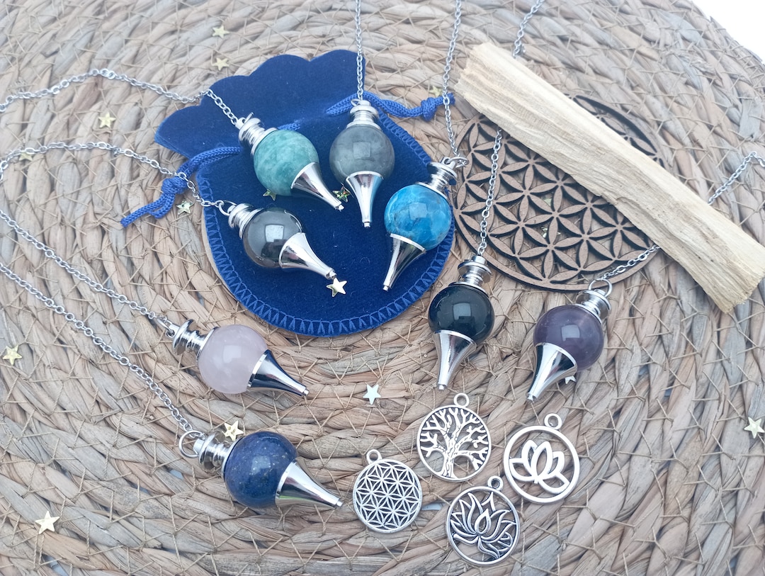 Ball Pendulums - 10 Stones to Choose From - Charms to Choose From ...