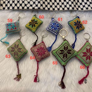 Handmade Palestinian Tatreez Keychains - Etsy