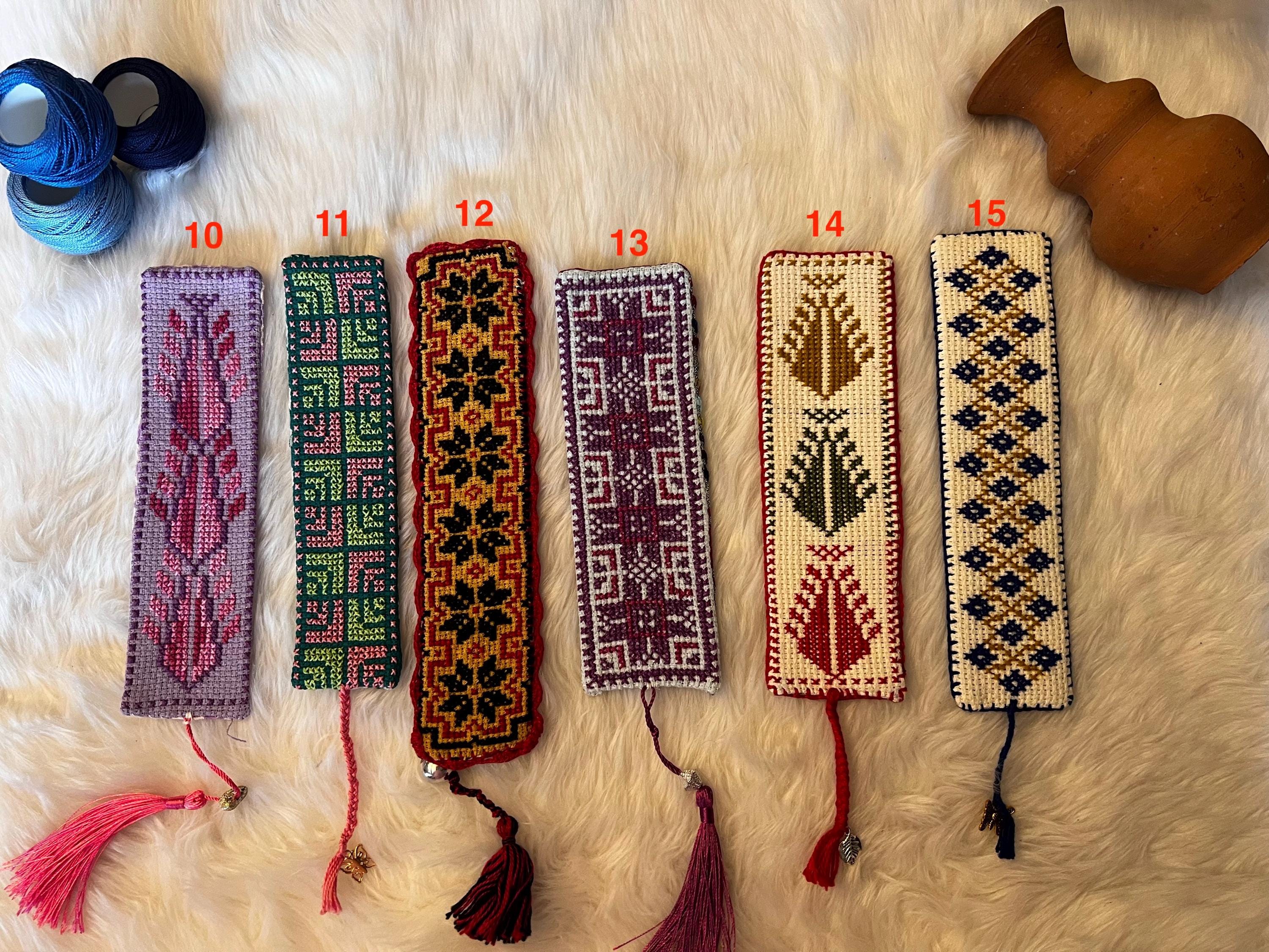 Handmade Embroidered Bookmarks - Etsy