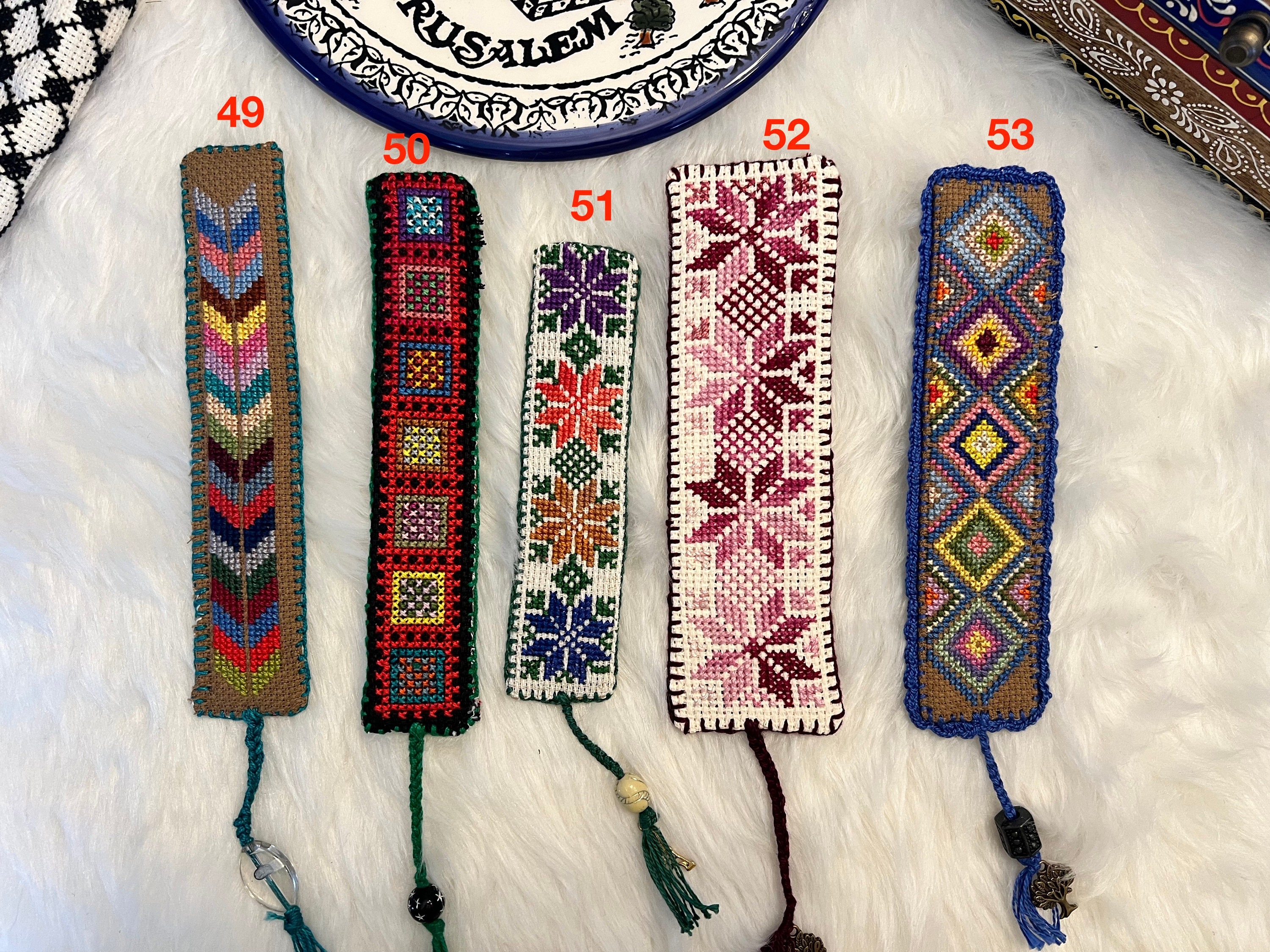 Handmade Embroidered Bookmarks - Etsy