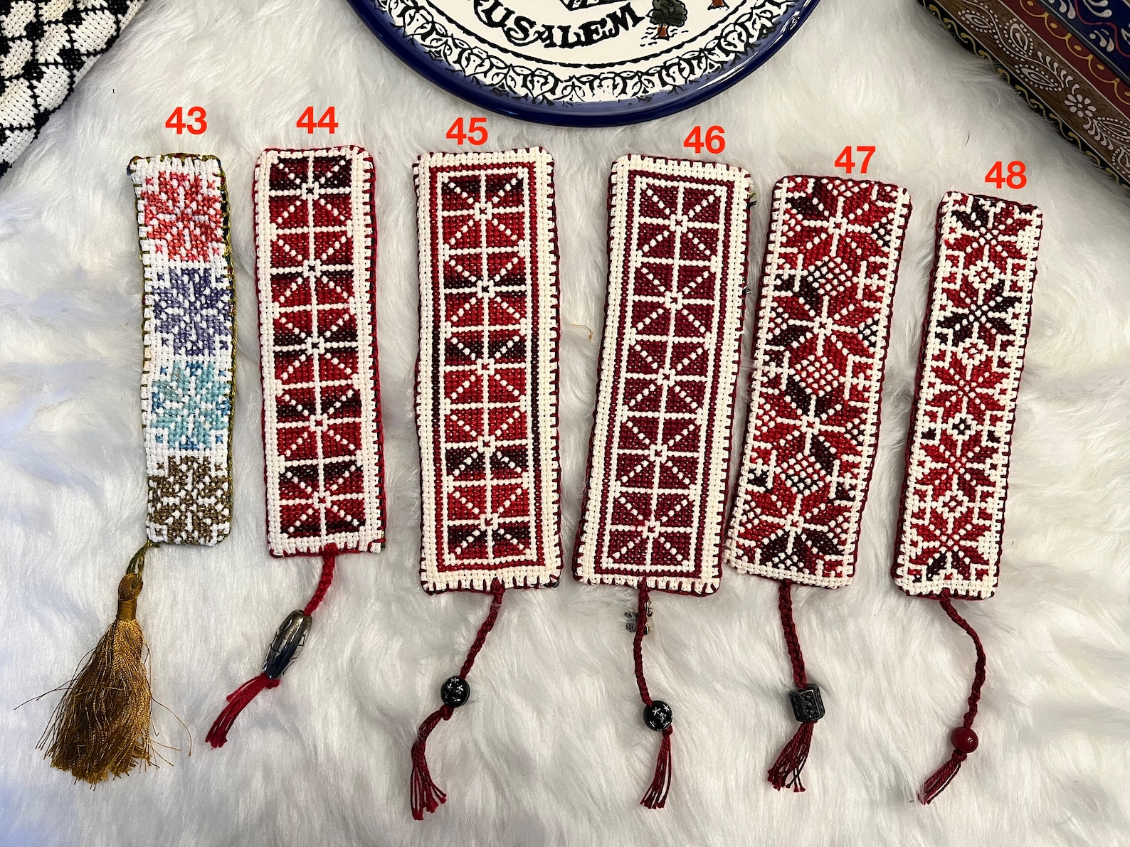 Handmade Embroidered Bookmarks - Etsy