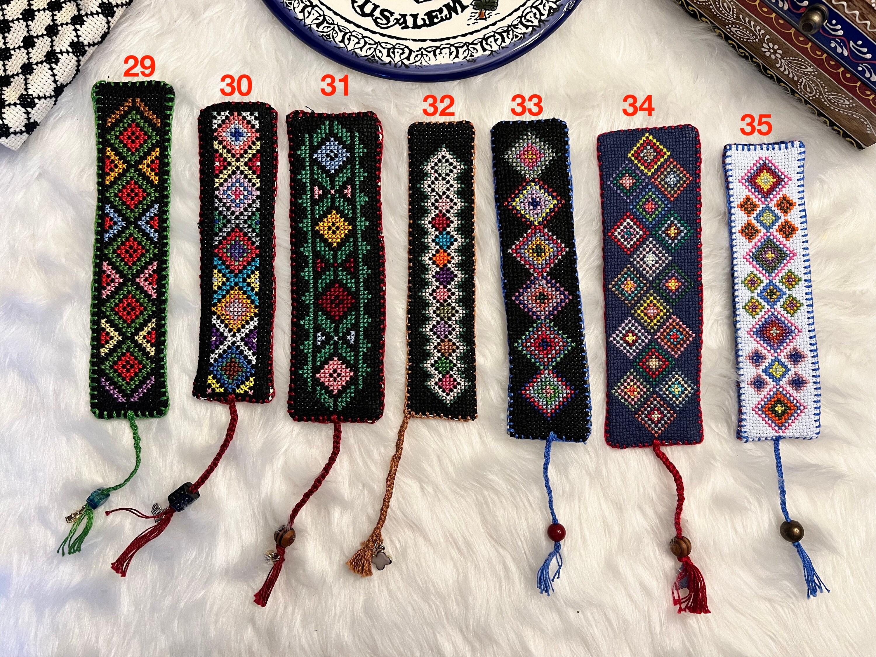 Handmade Embroidered Bookmarks - Etsy