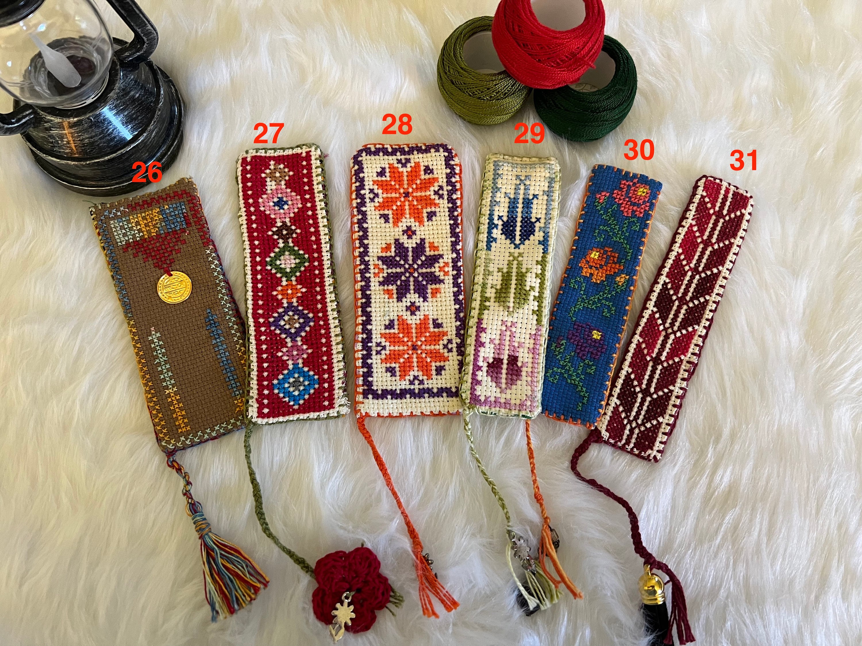 Handmade Embroidered Bookmarks - Etsy