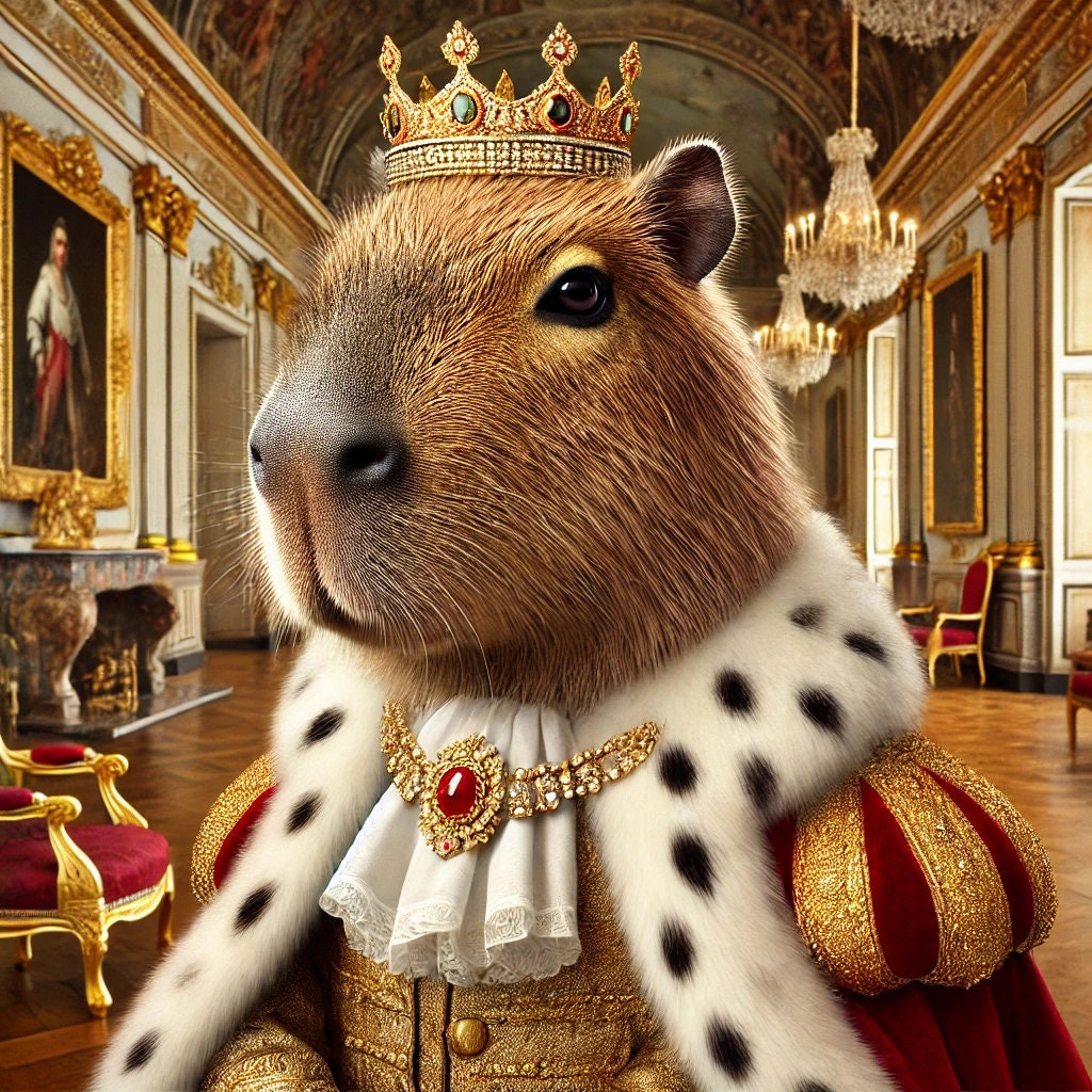 King Capybara #king #capybara #glamour - Etsy