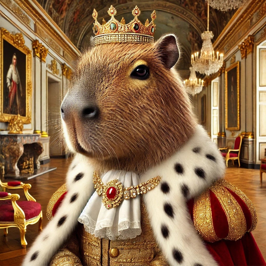 King Capybara #king #capybara #glamour - Etsy