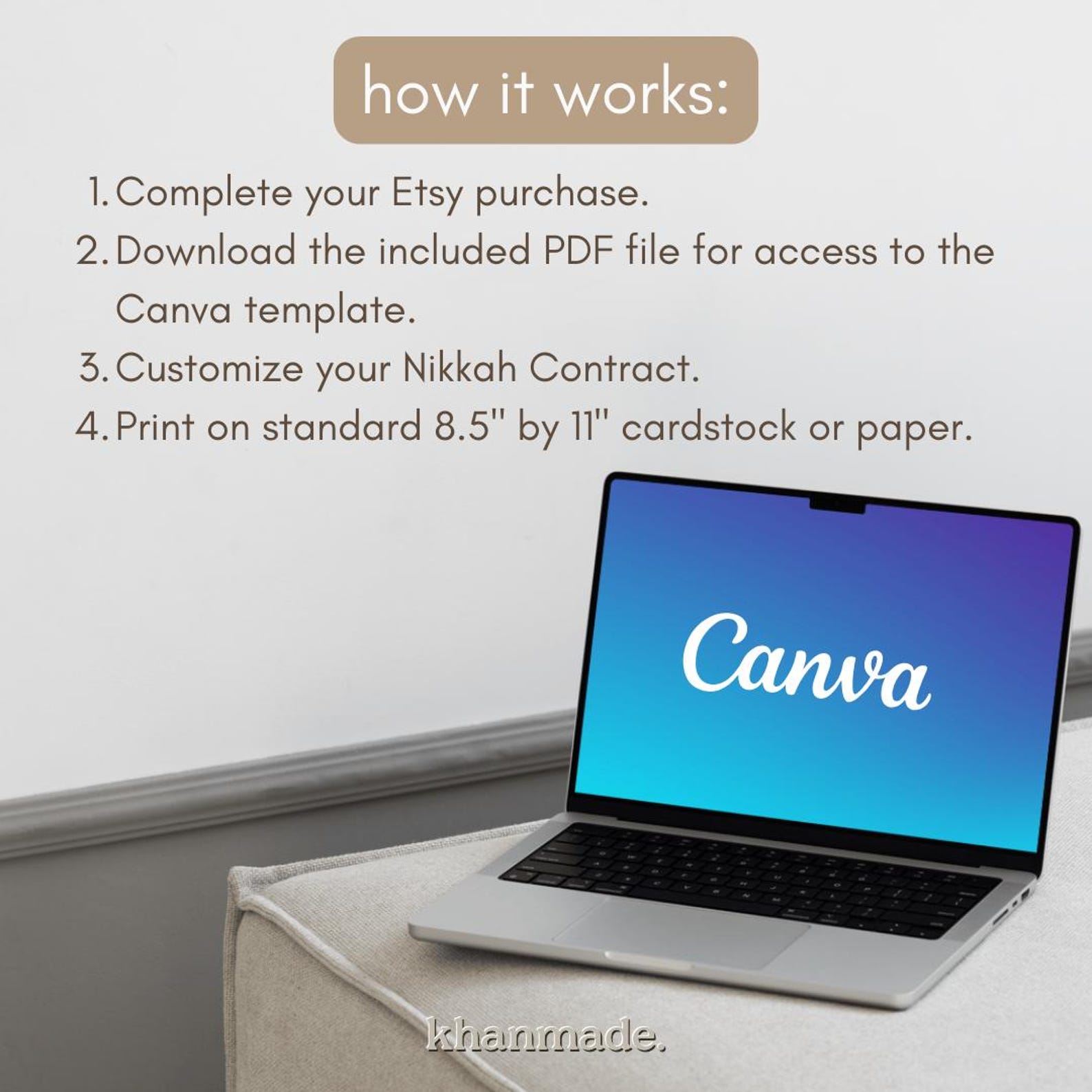 Custom Nikkah Certificate Template, Printable Islamic Wedding Contract ...