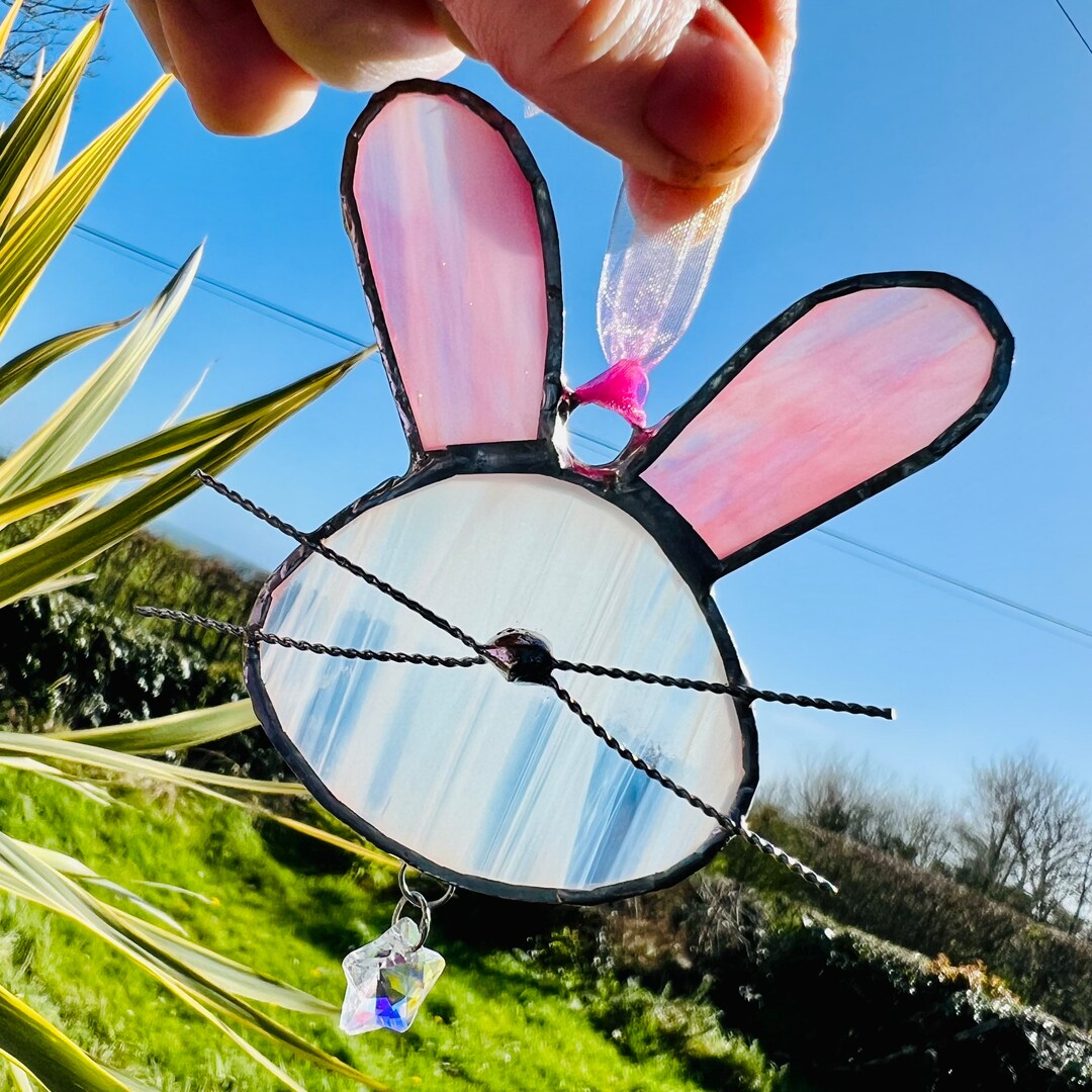 Stained Glass Easter Bunny Head - Etsy