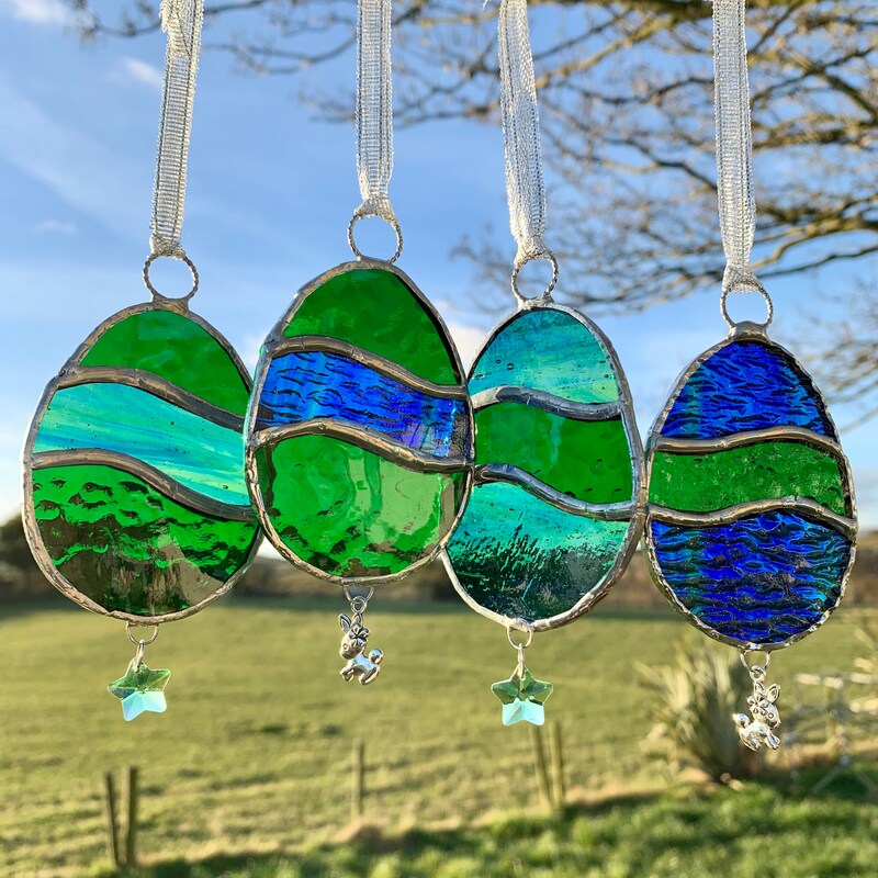 Glass Easter Eggs - Etsy