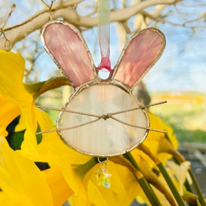 Stained Glass Easter Bunny Head - Etsy