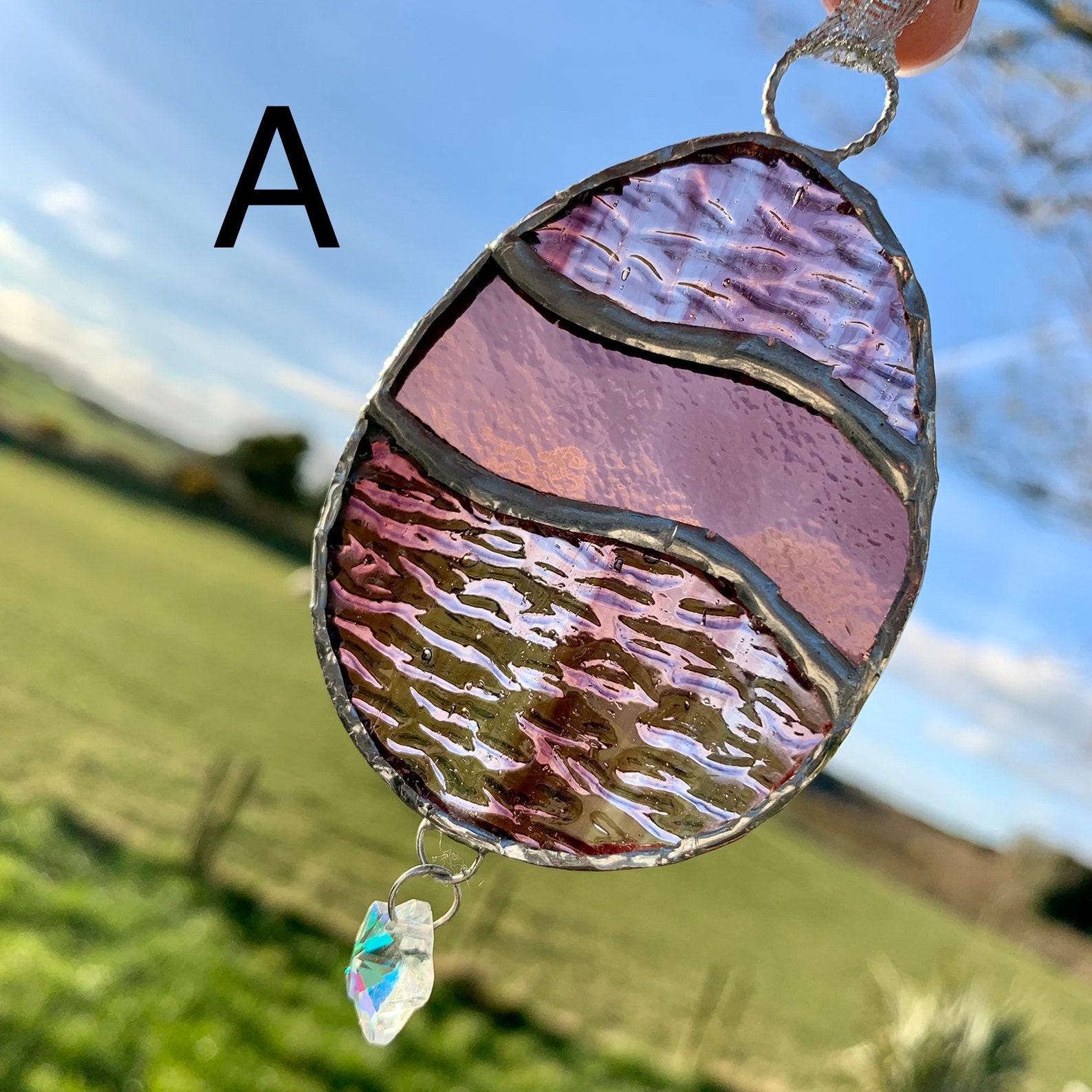 Beautiful Stained Glass Easter Egg in Shades of Purple With Either a ...