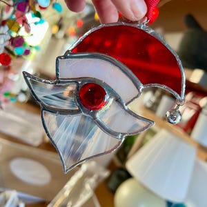 Stained Glass Santa/father Christmas Tree Decoration - Etsy