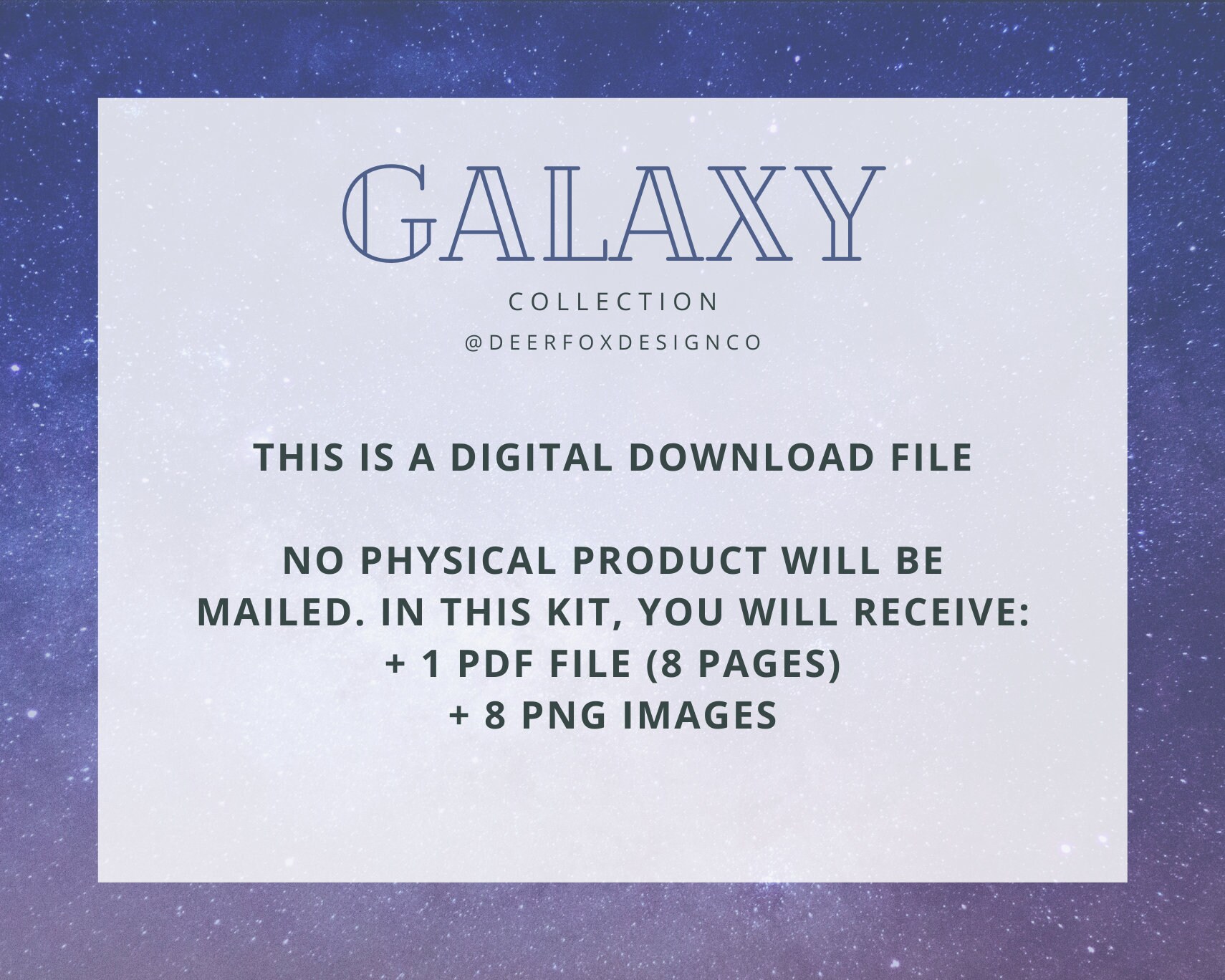 GALAXY Monthly Printable Sticker Kit Journal Kit Celestial, Stars ...