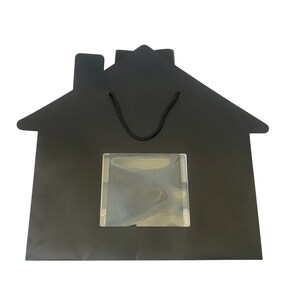 6 Luxury Black House Shaped Gift Bags - Housewarming Gift-gift From ...