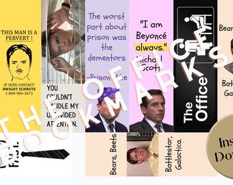 The Office Bookmarks - Etsy