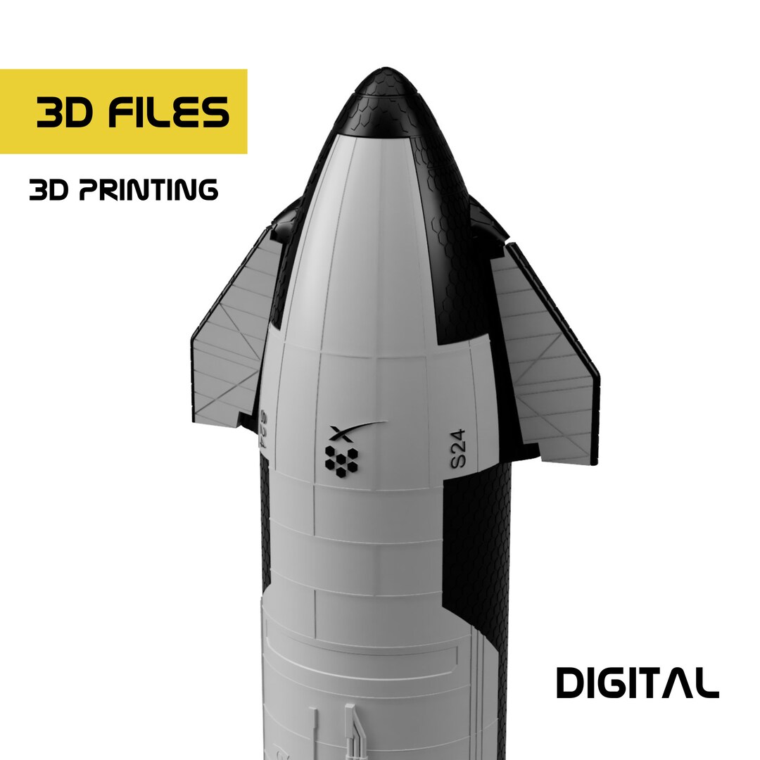 NEW Spacex Starship SN24 Prototype 3D DIGITAL Files - Etsy Australia