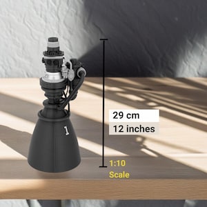 Handmade Rocket Engine Scale Model of Raptor 3 - Detailed Miniature ...