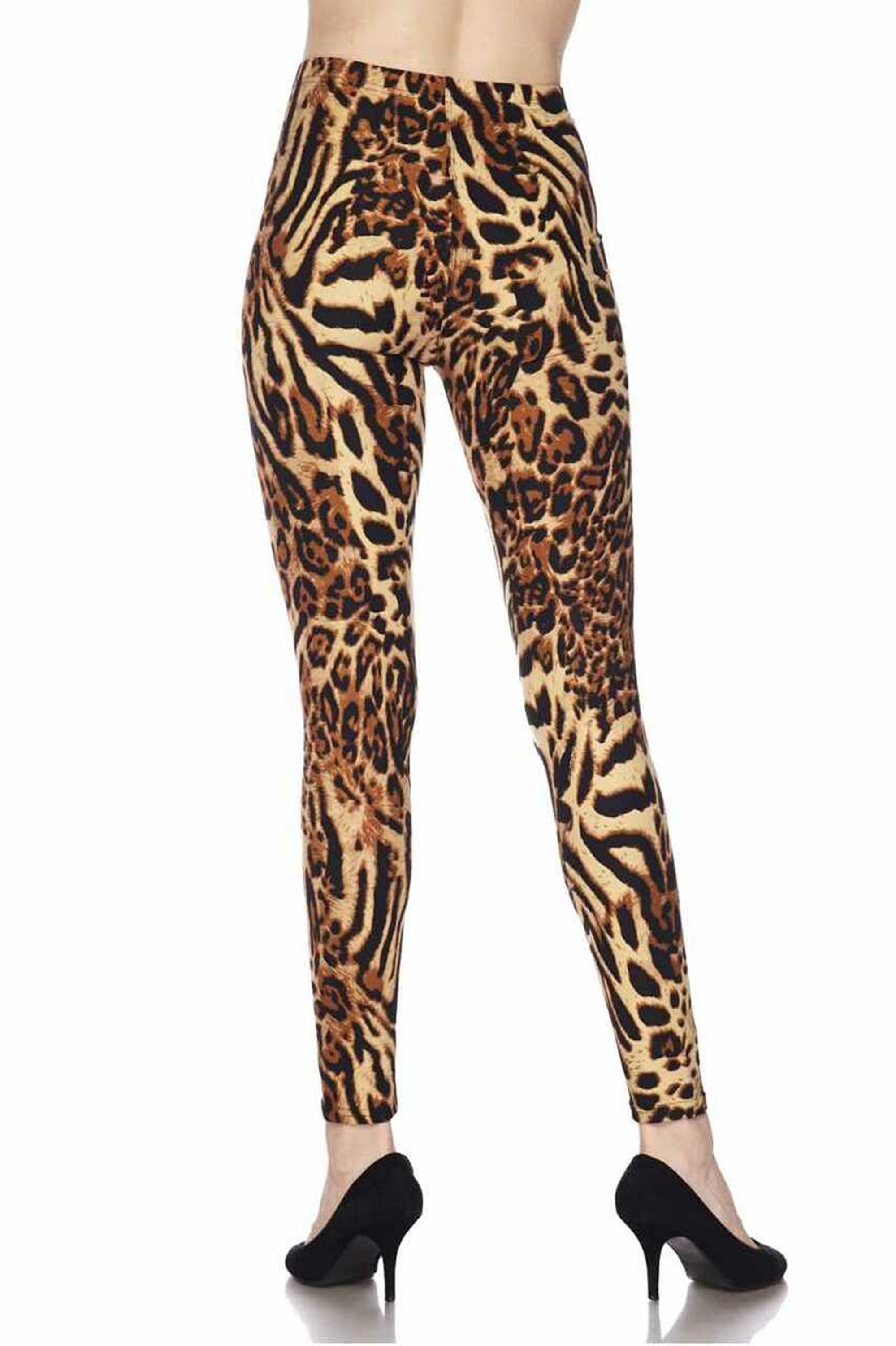 Buttery Soft Predator Leopard Leggings | Leopard print footless Tights ...