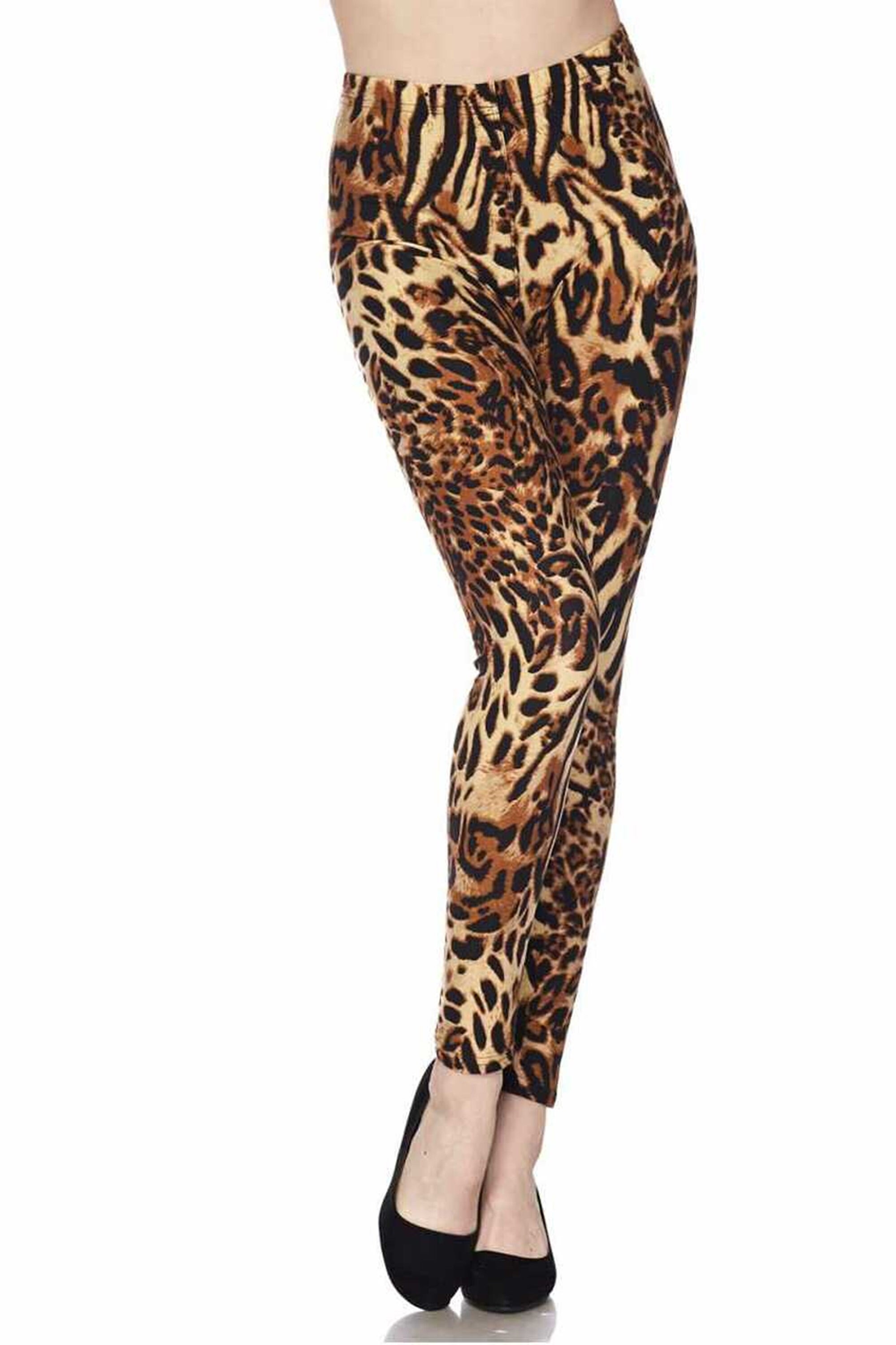 Buttery Soft Predator Leopard Leggings | Leopard print footless Tights ...
