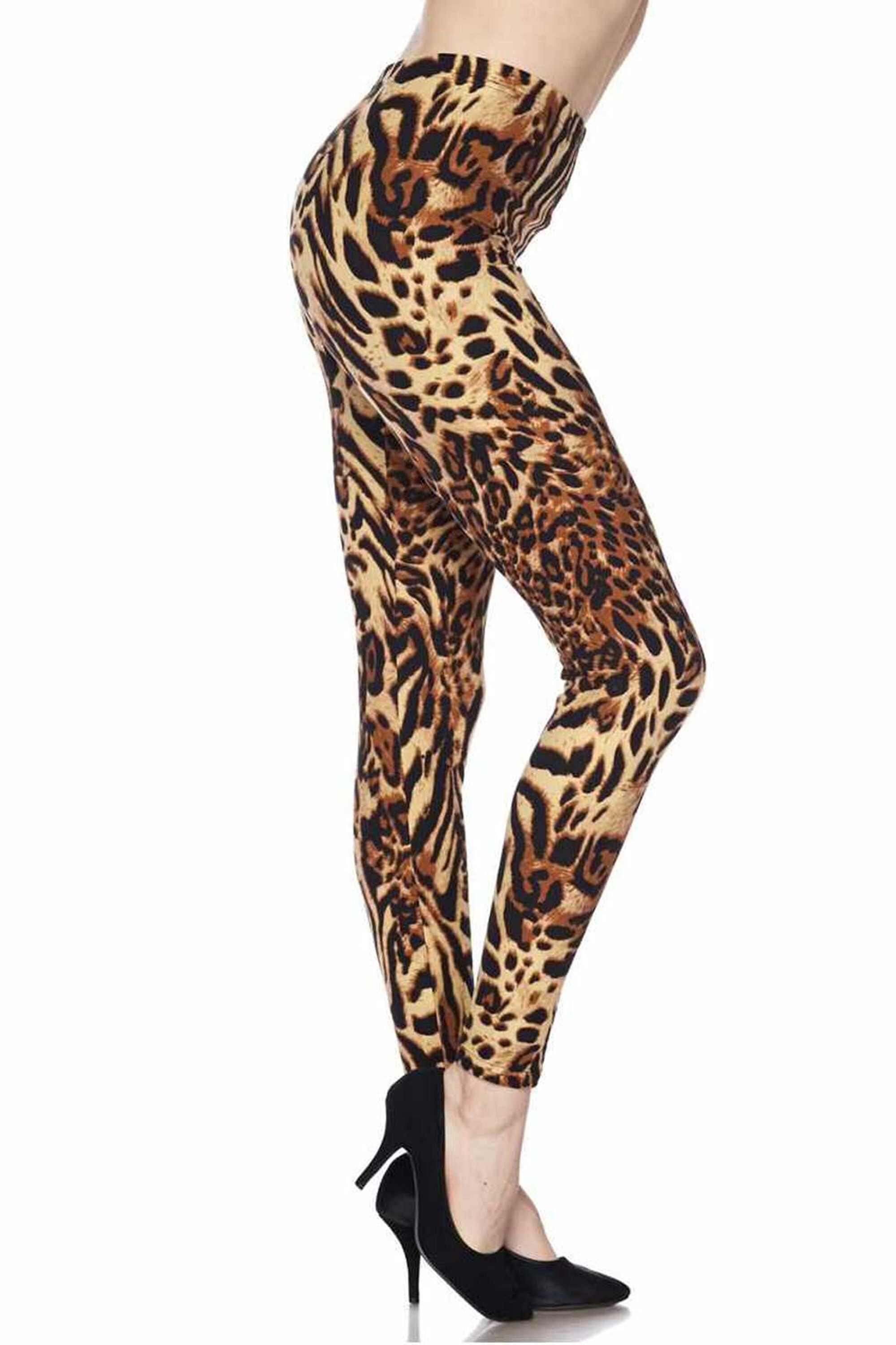 Buttery Soft Predator Leopard Leggings | Leopard print footless Tights ...