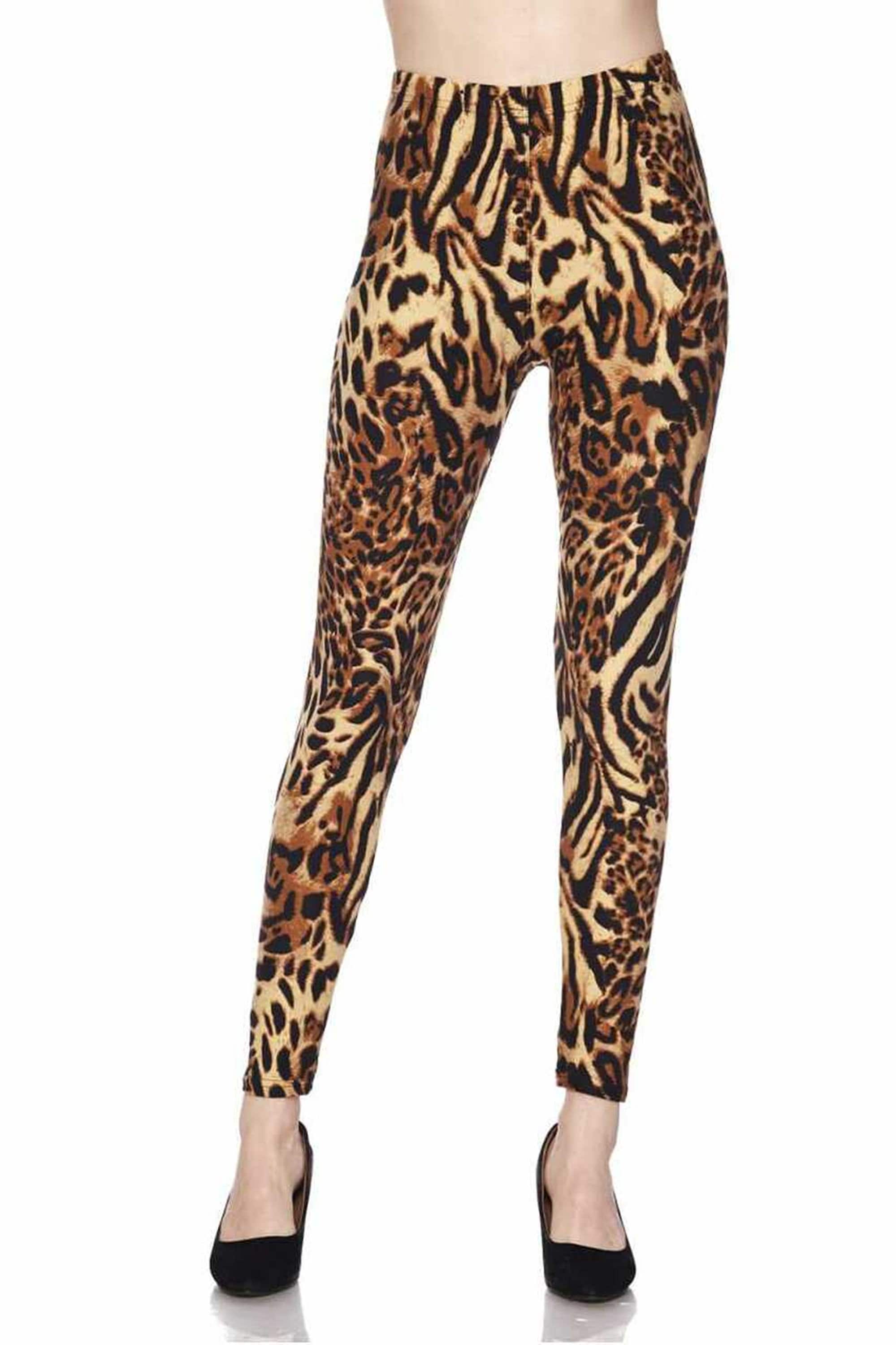 Buttery Soft Predator Leopard Leggings | Leopard print footless Tights ...