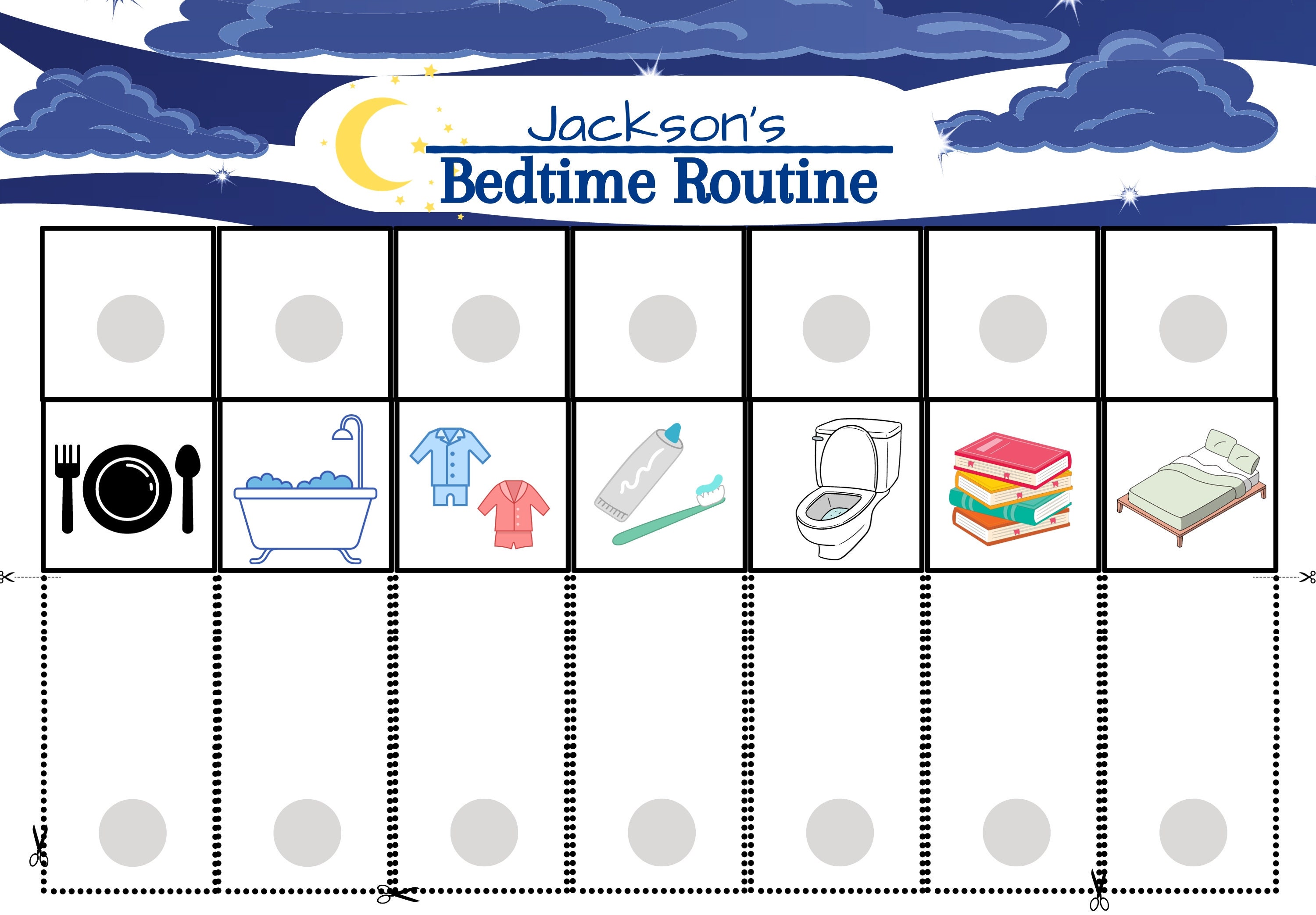 Daily Routine Schedule With Morning, Bedtime, or Daily Routine Visual ...