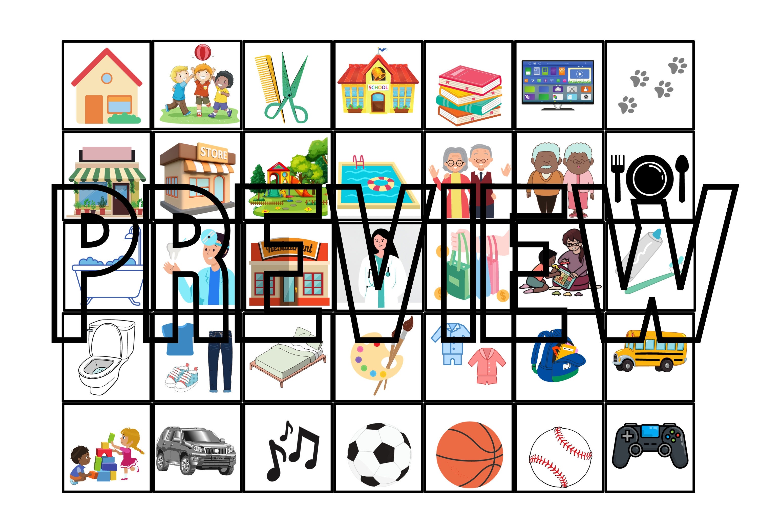 Daily Routine Schedule With Morning, Bedtime, or Daily Routine Visual ...