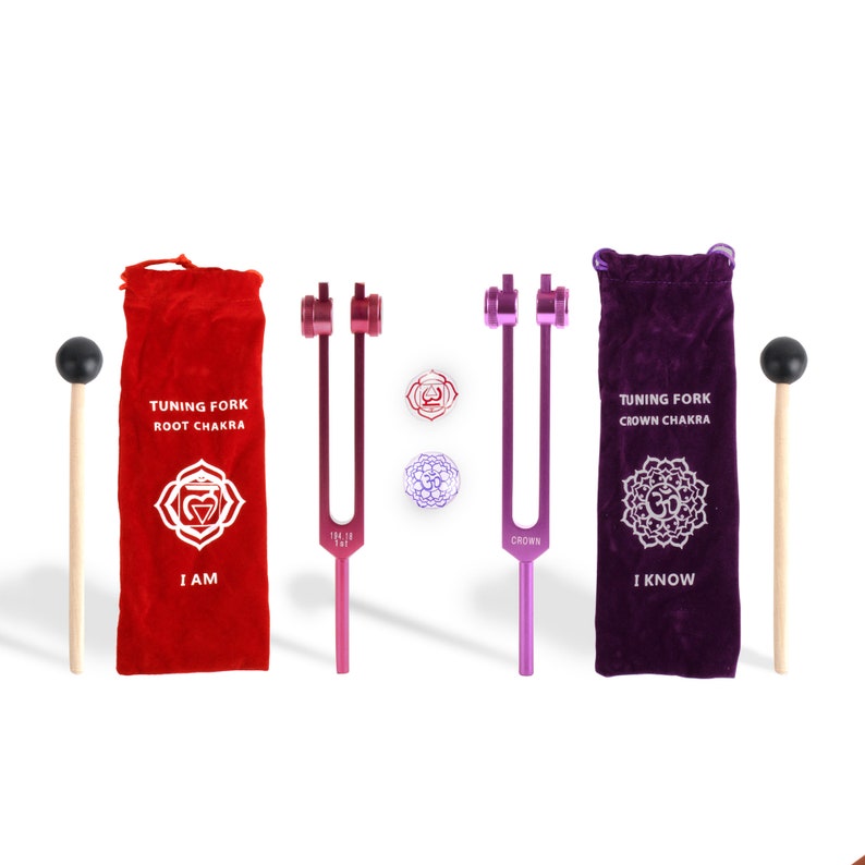 CROWN Chakra Metal Tuning Forks Chakra Set 172.06hz for Sound - Etsy