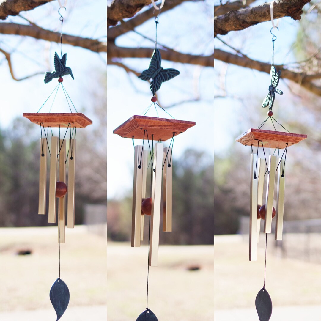 24inch Metal Square 4 Tube Wind Chimes Beautiful Spirit Sound for Sound ...