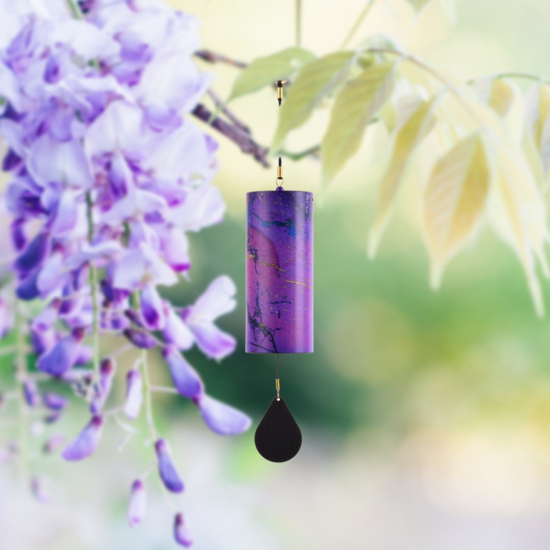 14inch Amethyst Element Wind Chimes for Sound Healing Meditation 5 ...