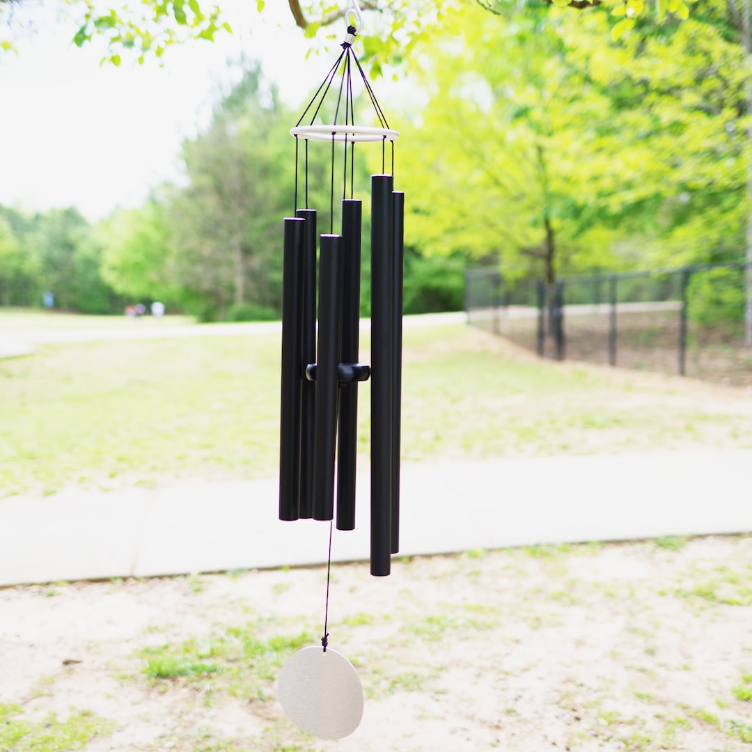 36" Wind Chime Black Color Enjoy the Gentle Melody of the Wind, Perfect ...