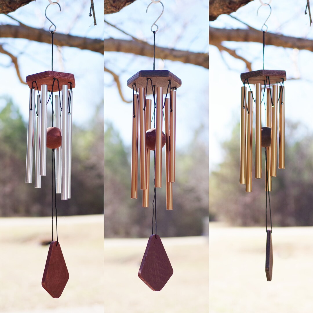 Personalized 14inch Metal Wind Chimes for Outdoor, Garden, Sound Healing, Meditation, Memorial ...