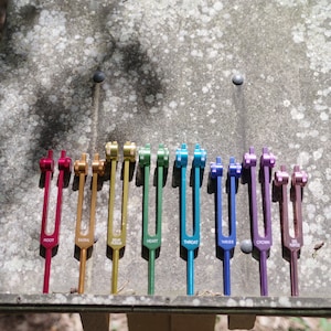 8pcs Metal Tuning Forks Set With 7 Soft Bags and Mallet Weighted Tuning ...