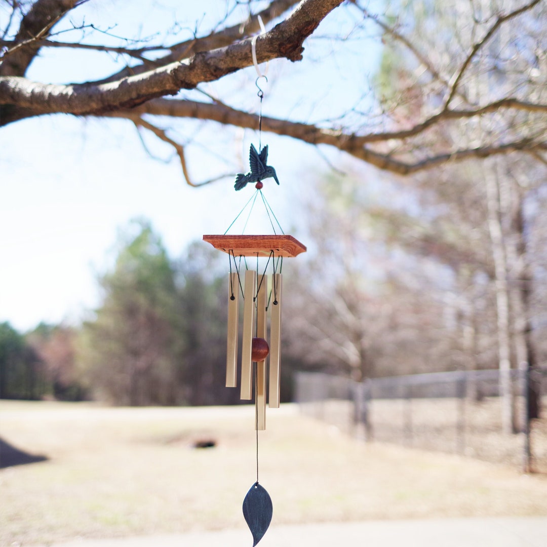 24inch Metal Square 4 Tube Brid Wind Chimes Beautiful Spirit Sound for ...