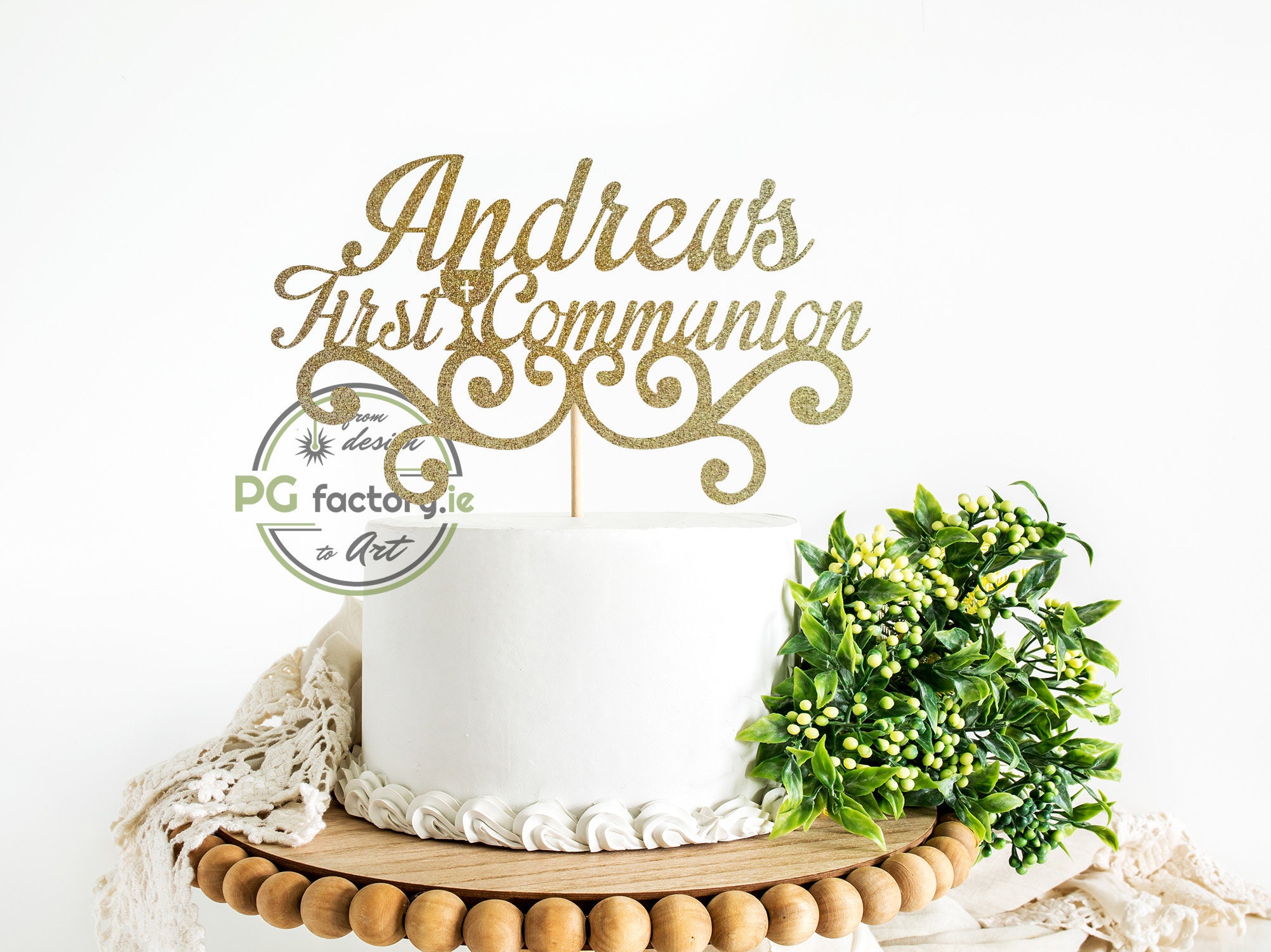 Personalized Communion Glitter Cake Topper Holy Communion - Etsy Ireland
