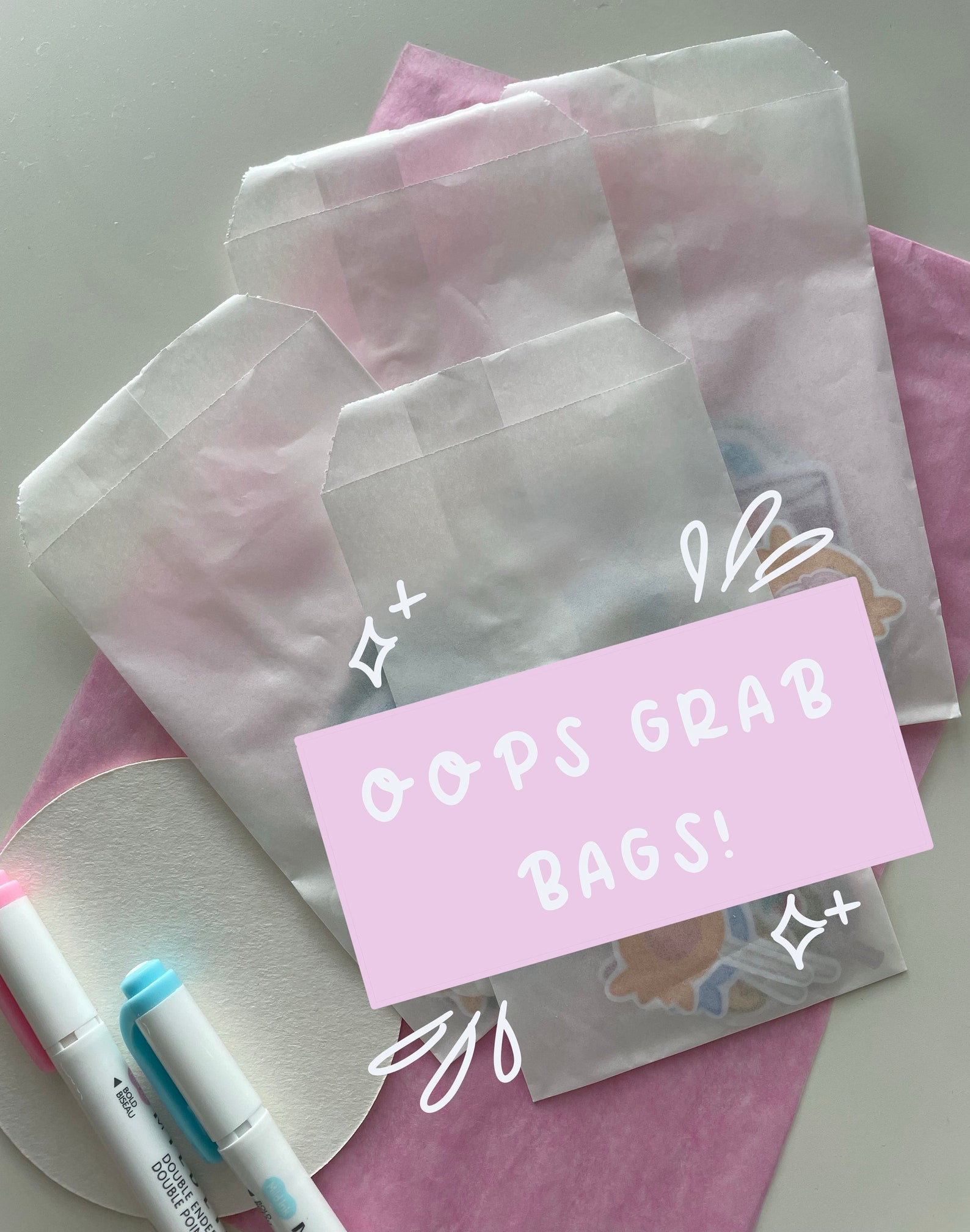 OOPS Bags, OOPS Mystery Bags, Sticker Pack, Surprise Stickers, Die Cut Stickers, Oops Grab Bag ...