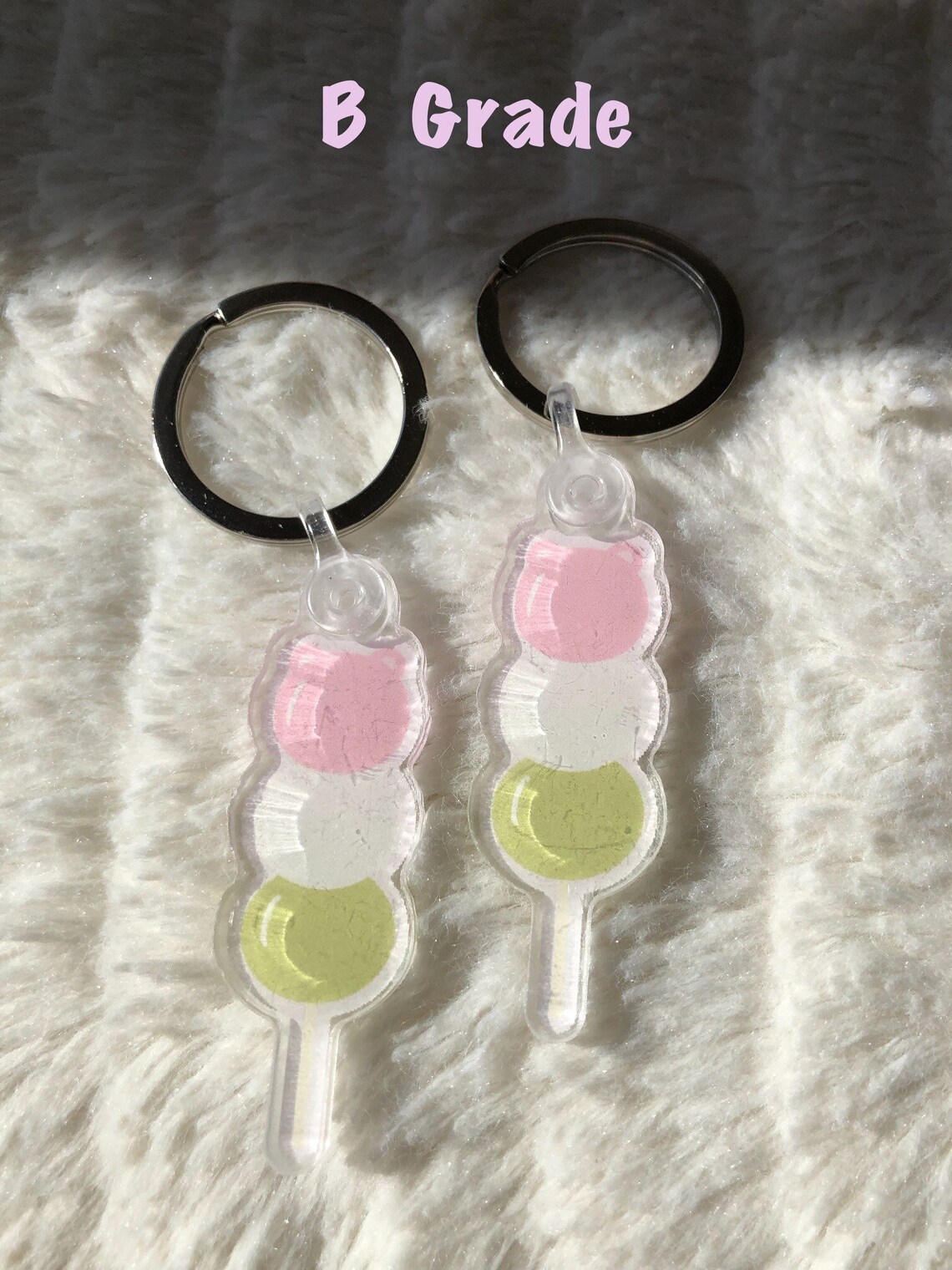 Cute Bear Dango Keychain L Mochi L Japanese Food L Kawaii L Accessory I ...