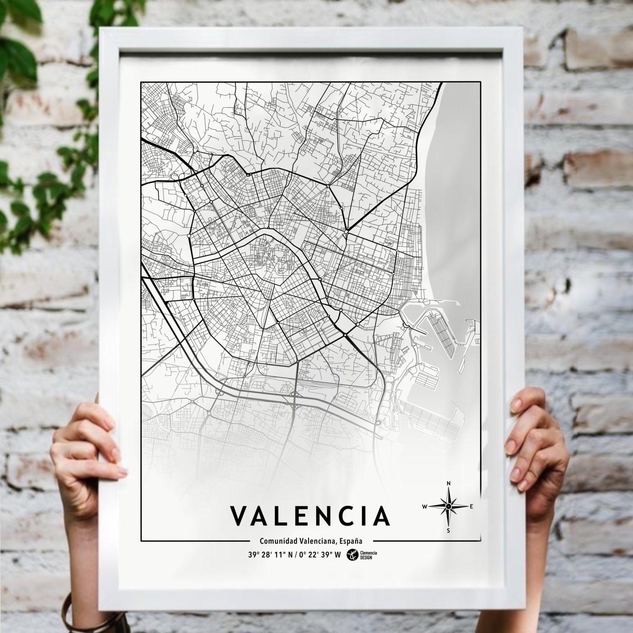 Valencia Map Poster, Valencia Map Print, Valencia Personalized Map Art ...