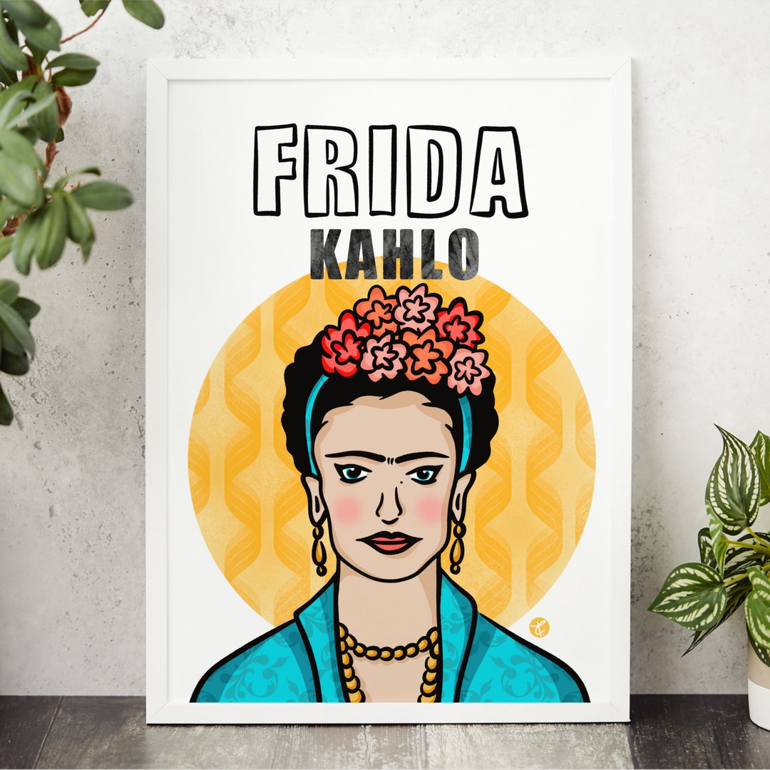 Mexican Pintor Art, Frida Kahlo Art Print, Colorful Mexican Artwork ...