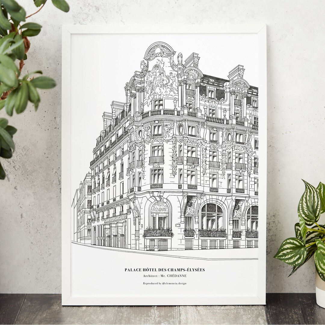 Paris Edifice Art Print, Paris Travel Poster, Paris Architecture Art ...