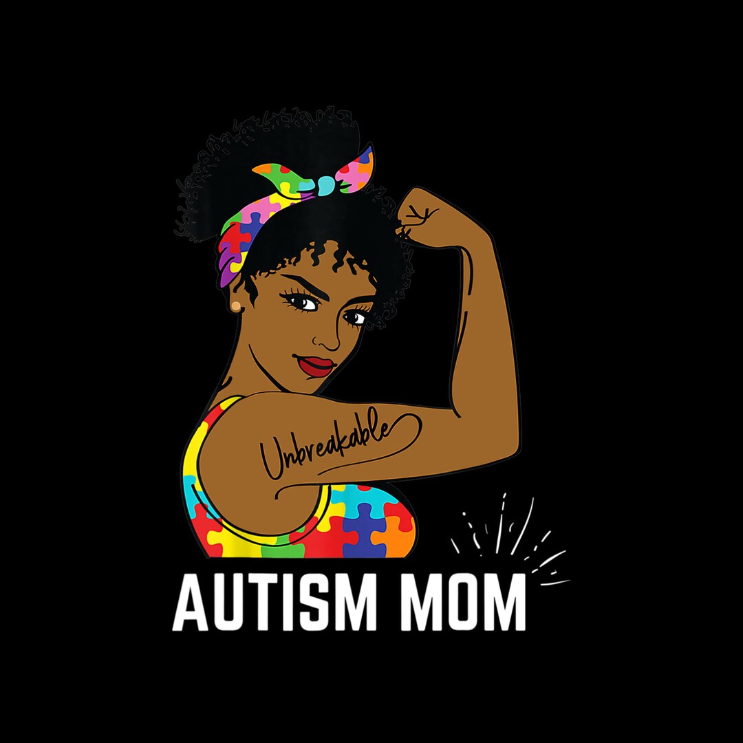 Afro Bun Autism Mom Png Sublimation Design,afro Girl Png,curly Hair ...