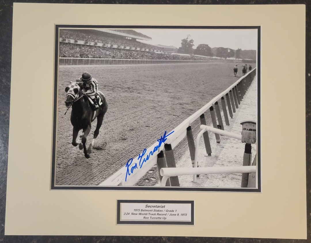 Secretariat Belmont Stakes 8x10 "look Back" Photo Signed Ron Turcotte ...